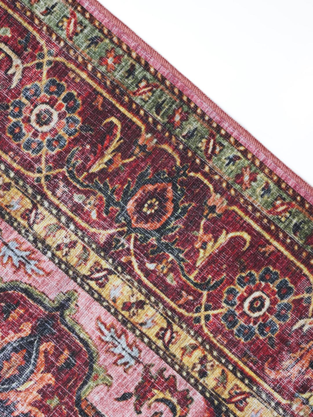 Rugvista essential - Georgia Oriental - Red / Pink 240 x 240 cm Cotton ...