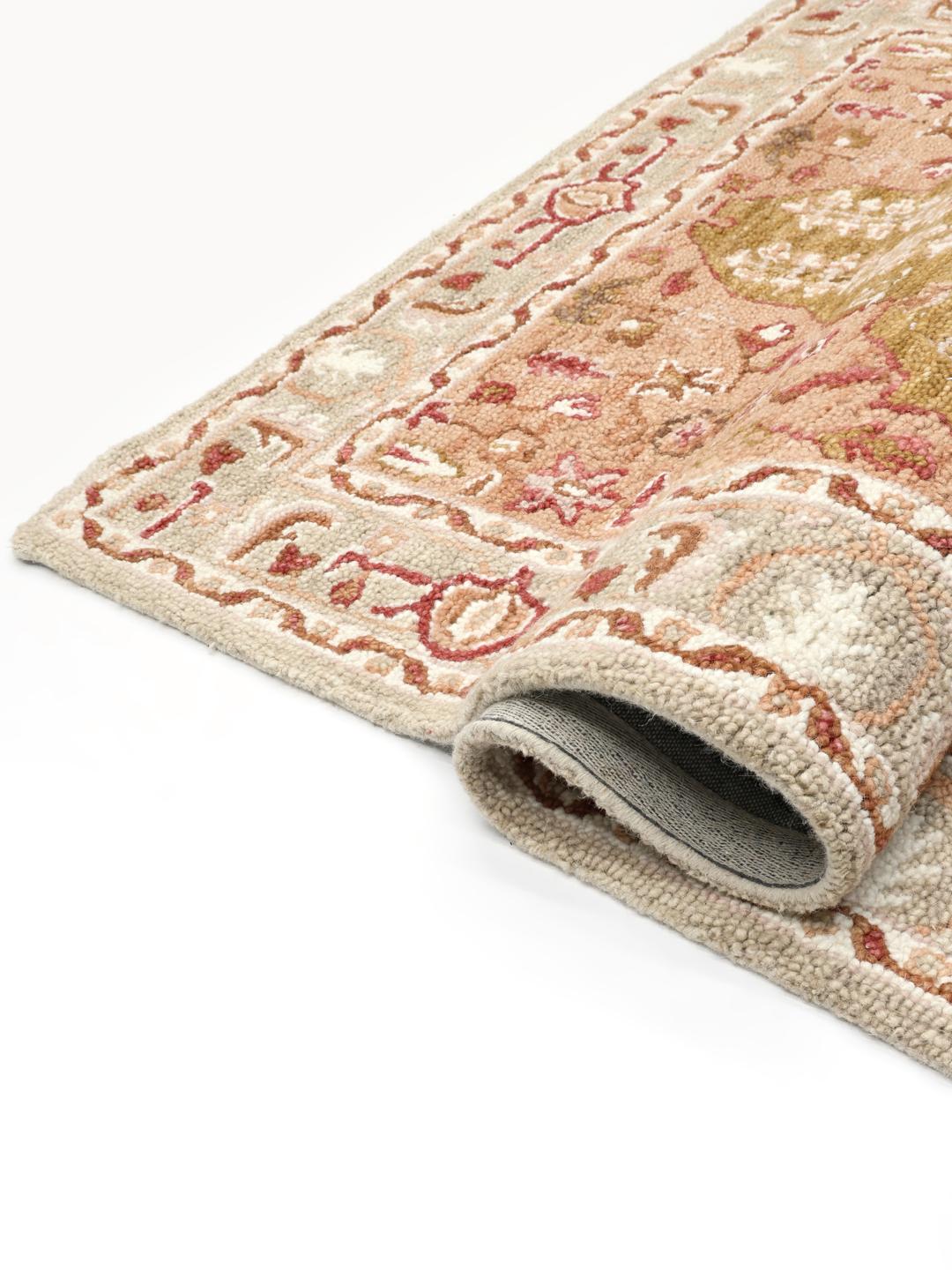 Rugvista premium - Zaria - Rose Clair / Jaune Moutarde 140 x 200 cm ...