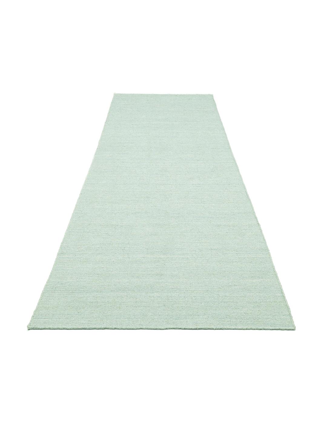 Rugvista core - Handloom flat - Mint Green, Runner 80 x 200 cm Wool Rug ...