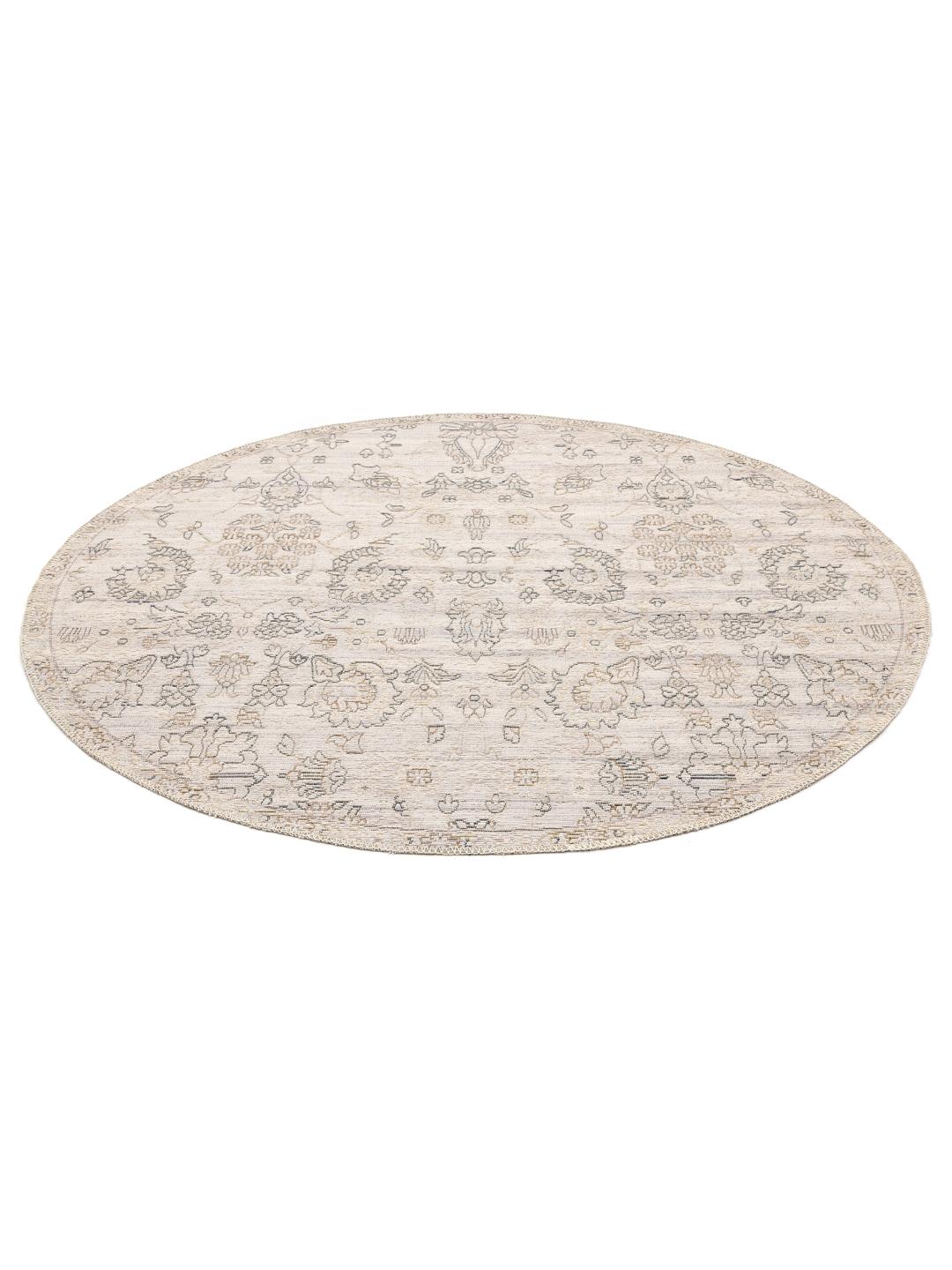 Rugvista core - Poem - Beige / Multicolor, Round Ø 150 cm Wool Rug ...