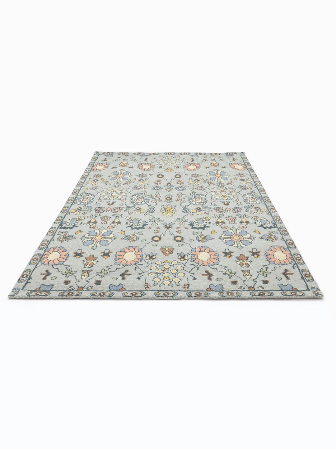Rugvista premium - Vintage Poetry - Blue / Multicolor 160 x 230 cm Wool ...