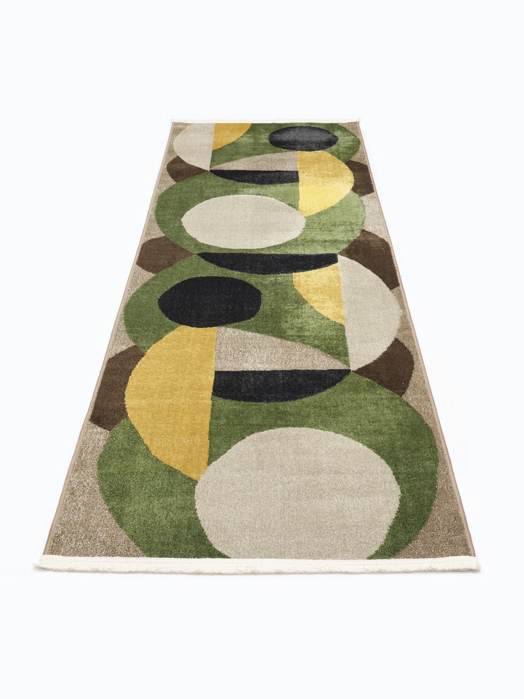 Rugvista essential - Aria - Green / Yellow, Runner 80 x 250 cm Rug ...