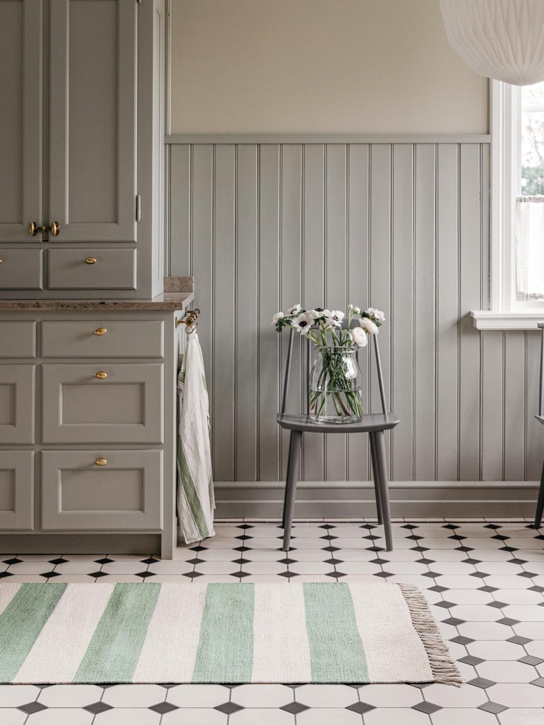 Rugvista essential - Cotton stripe - Mint Green, Runner 80 x 300 cm ...