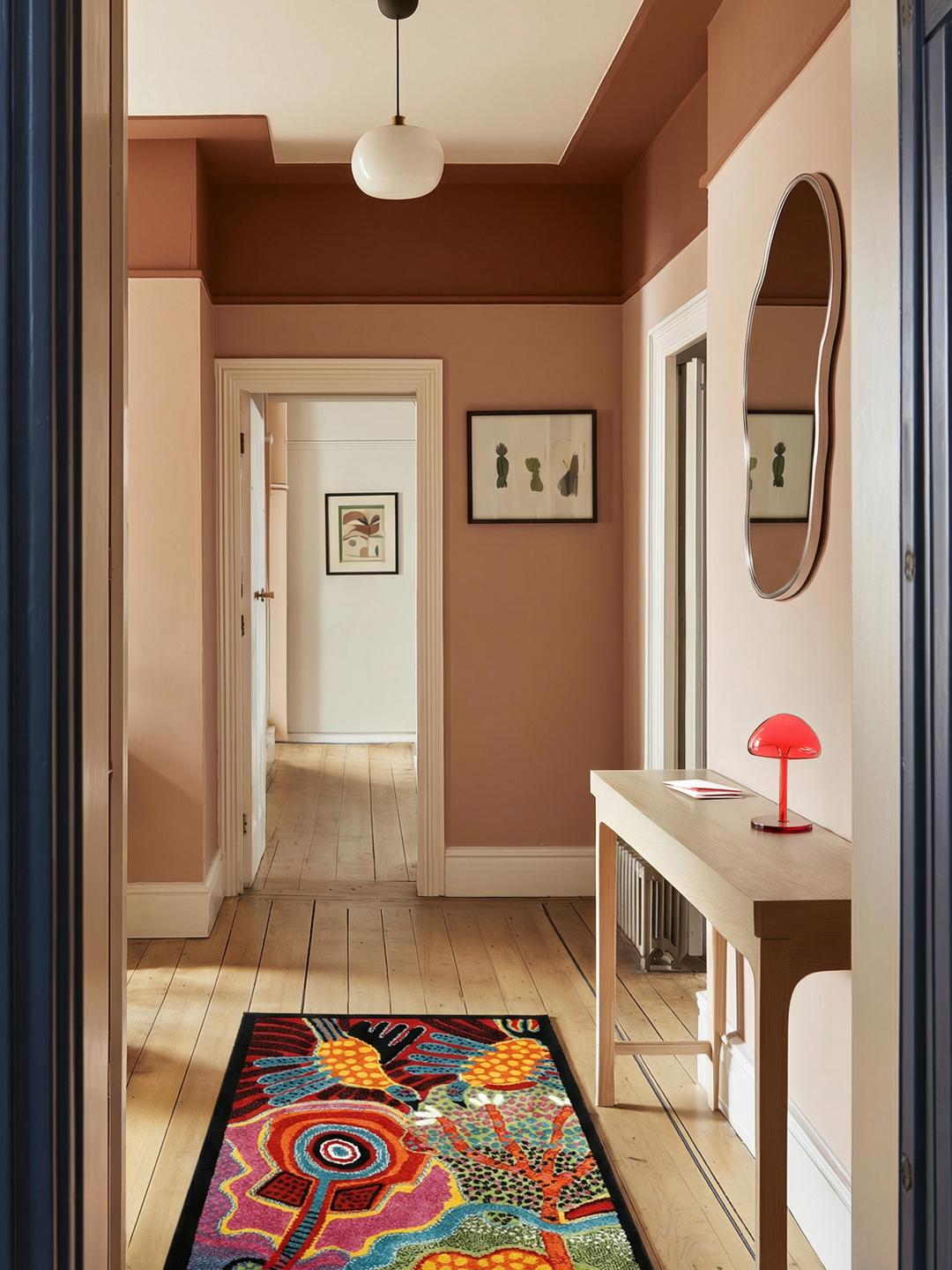 Rugvista core - Twins - Multicolor / Dark Red 140 x 200 cm Rug - Rugvista