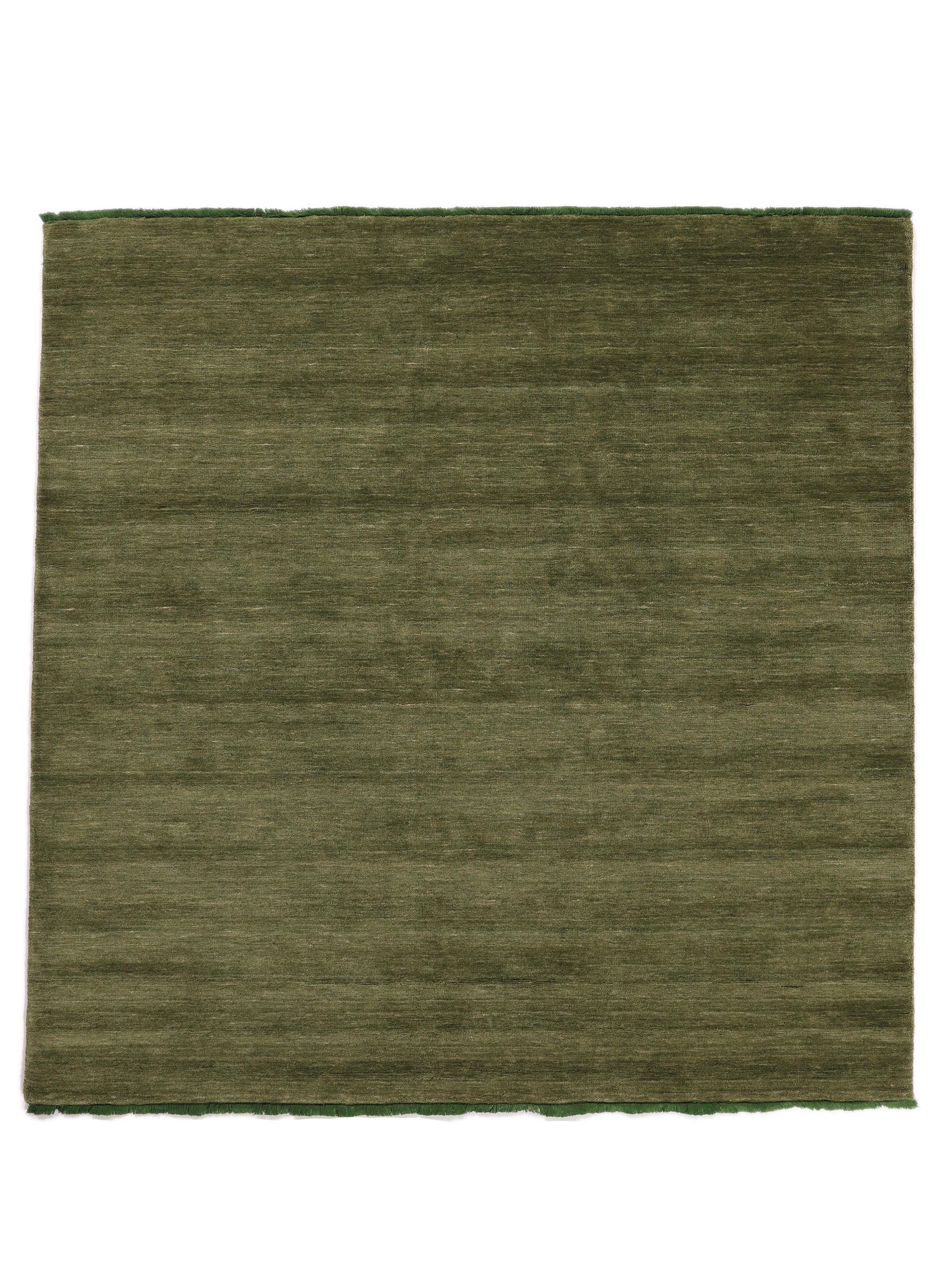 Rugvista premium - Handloom fringes - Vert 200 x 200 cm Tapis De Laine ...