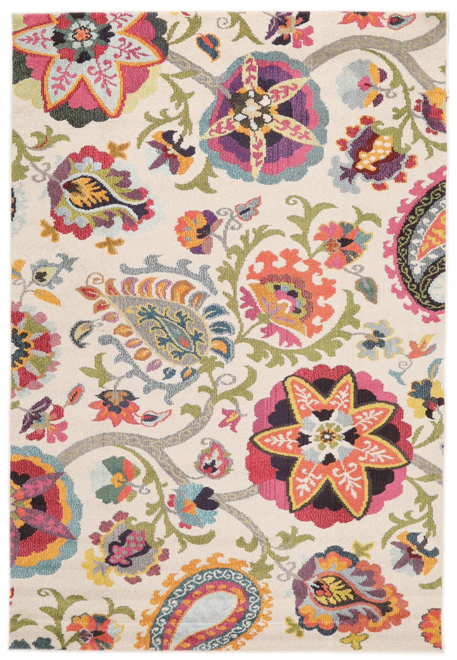 Rugvista essential - Allegra - Krämvit / Flerfärgad 200 x 300 cm Matta ...