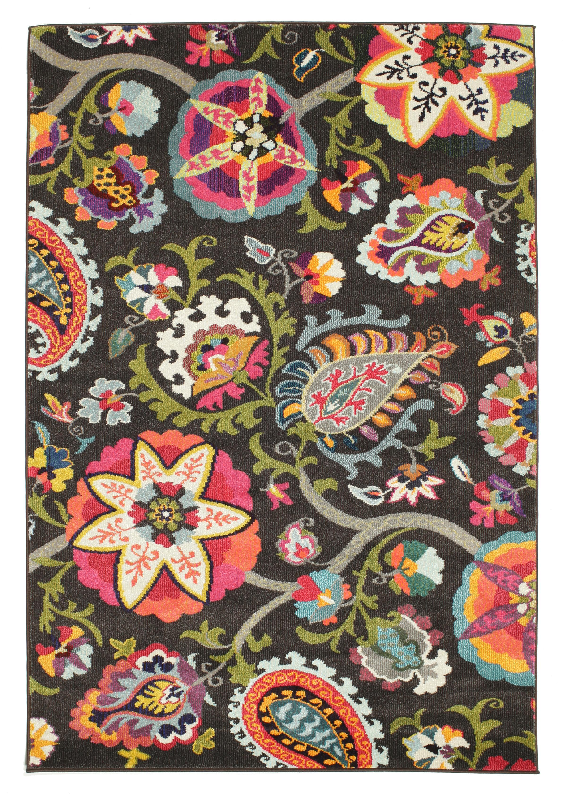 Rugvista essential - Allegra - Charcoal Grey / Multicolor 160 x 230 cm ...