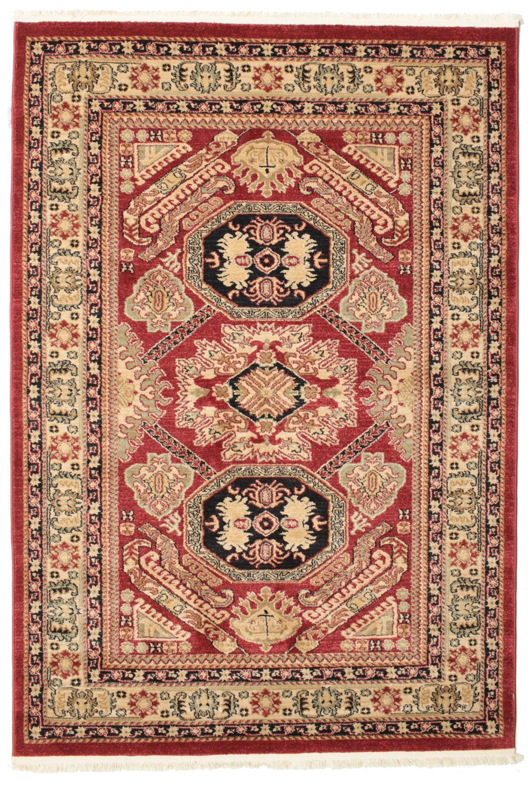 Rugvista core - Kazak Mirvan - Rot / Beige 140 x 200 cm Teppich - Rugvista