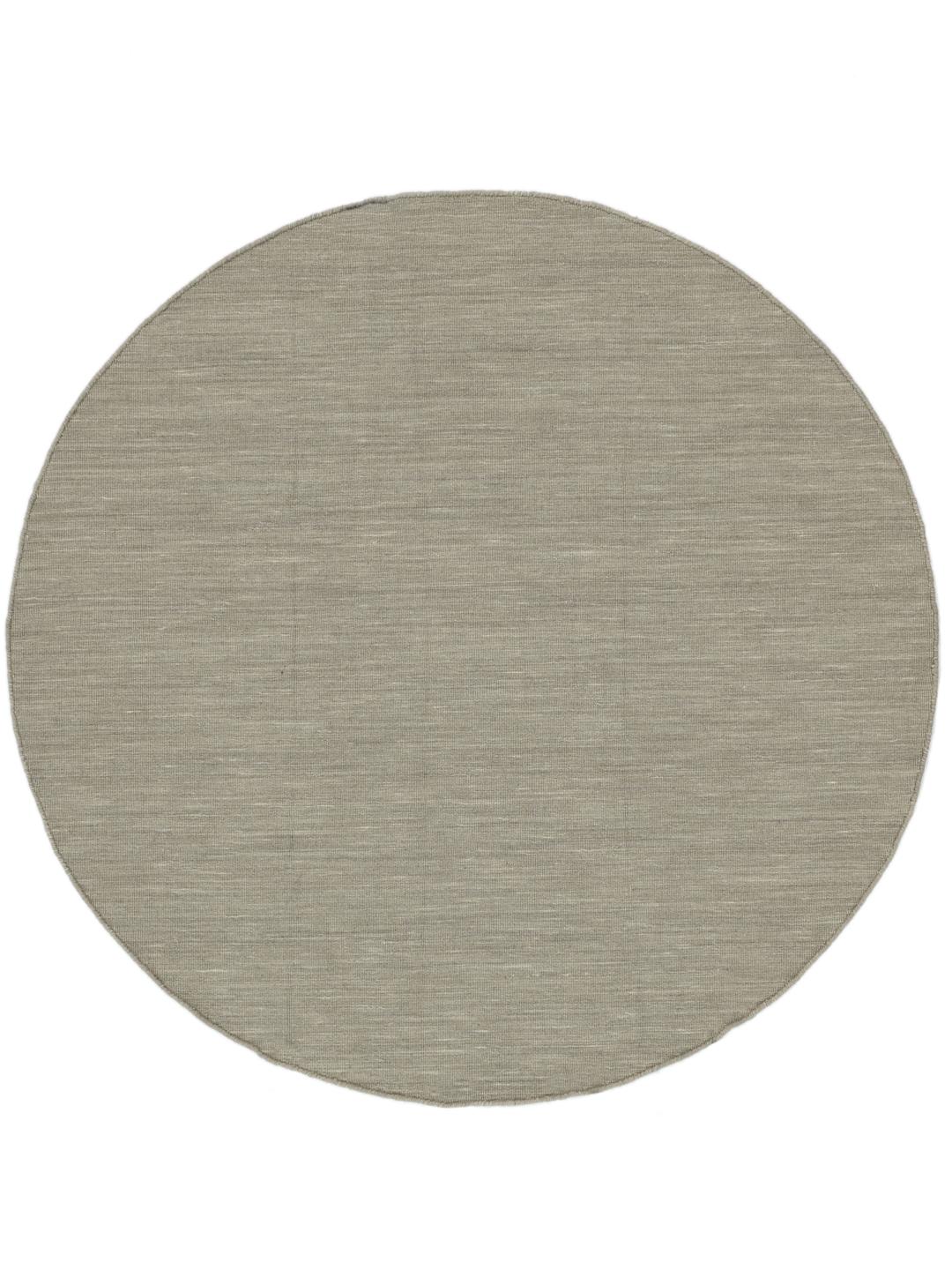 Rugvista core - Handloom flat - Light Grey / Beige, Round Ø 200 cm Wool ...