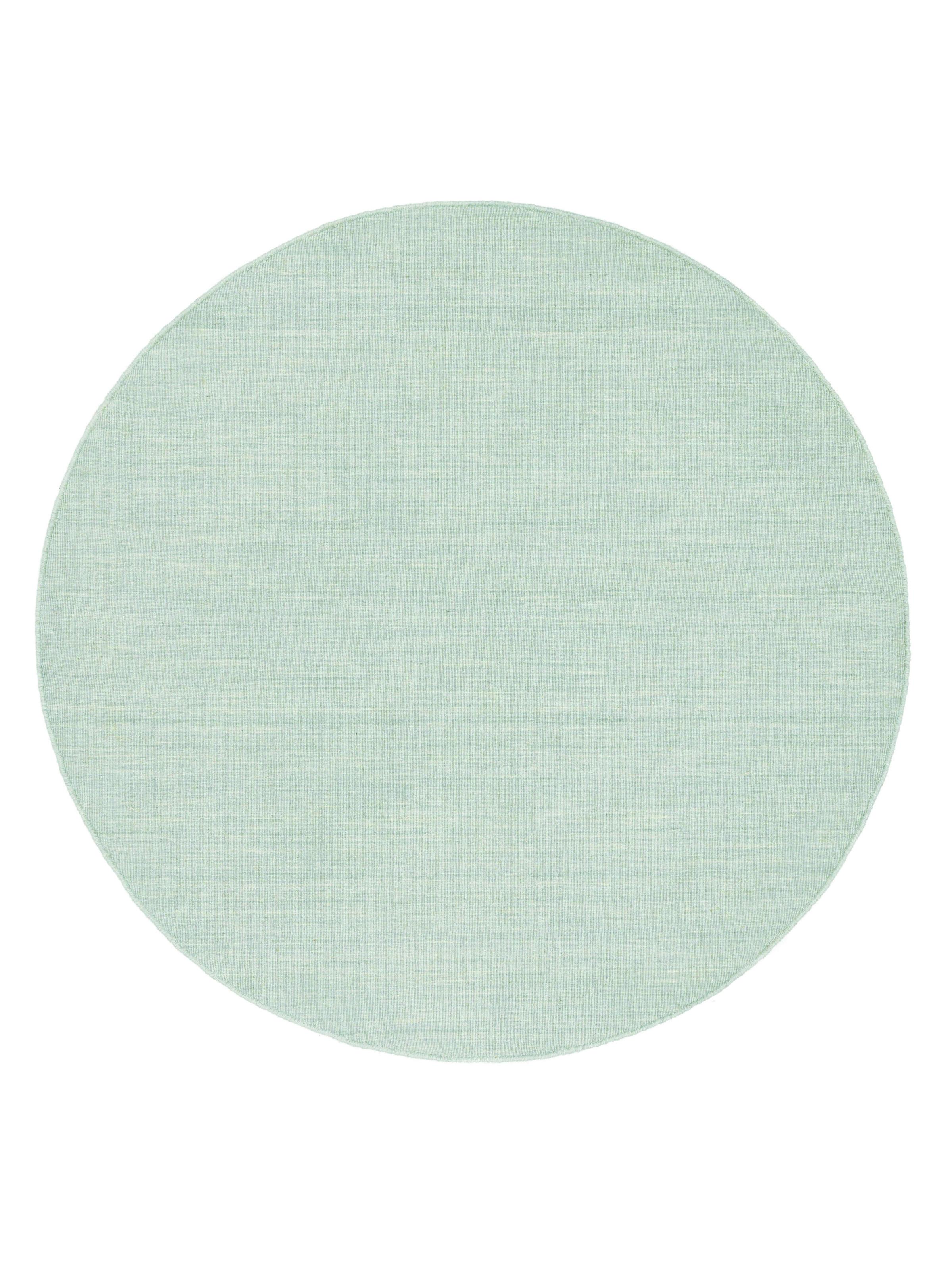 Rugvista core - Kelim loom - Mint Green, Round Ø 150 cm Wool Rug - Rugvista