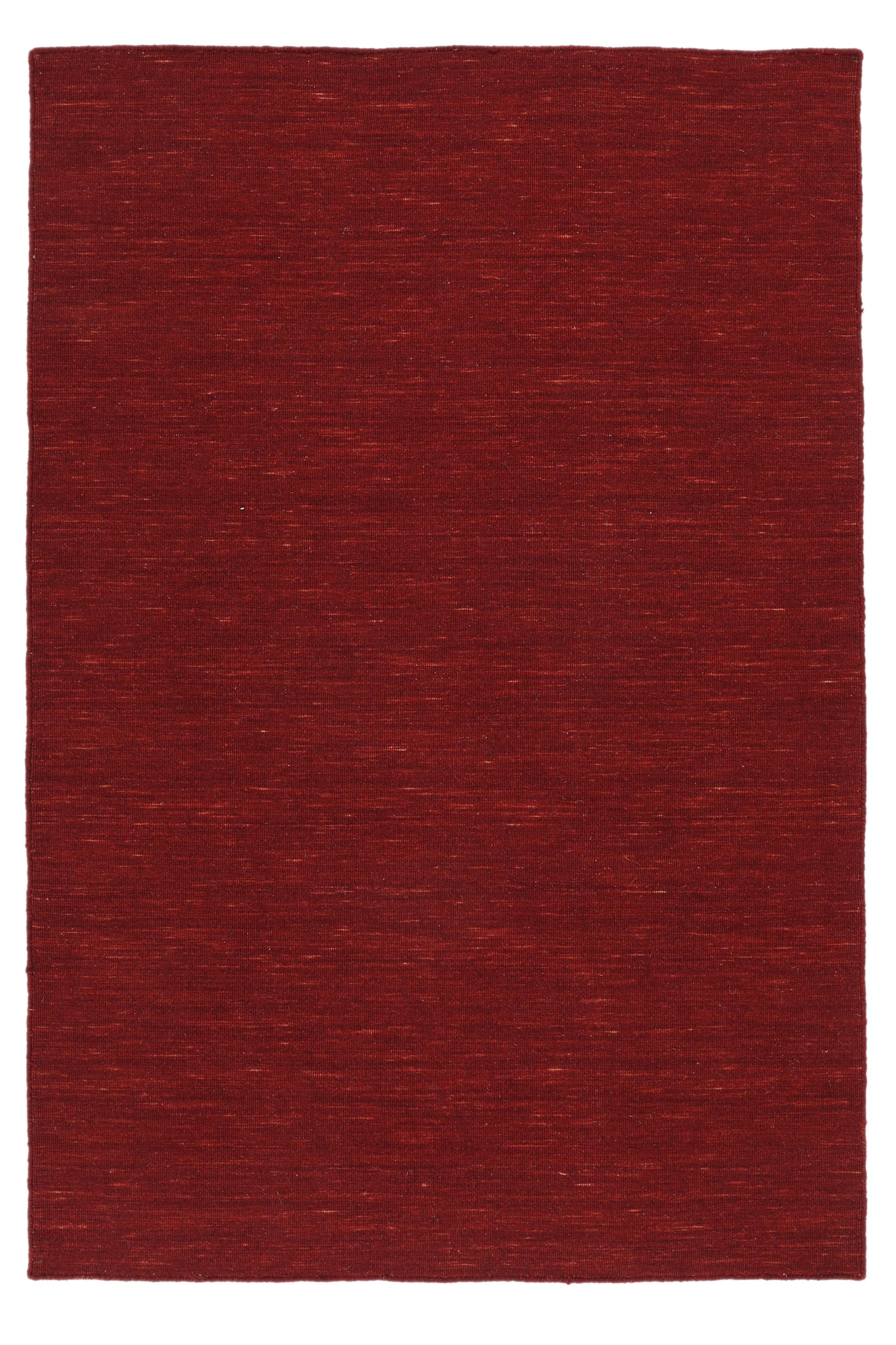 Rugvista core - Handloom flat - Dark Red 140 x 200 cm Wool Rug - Rugvista