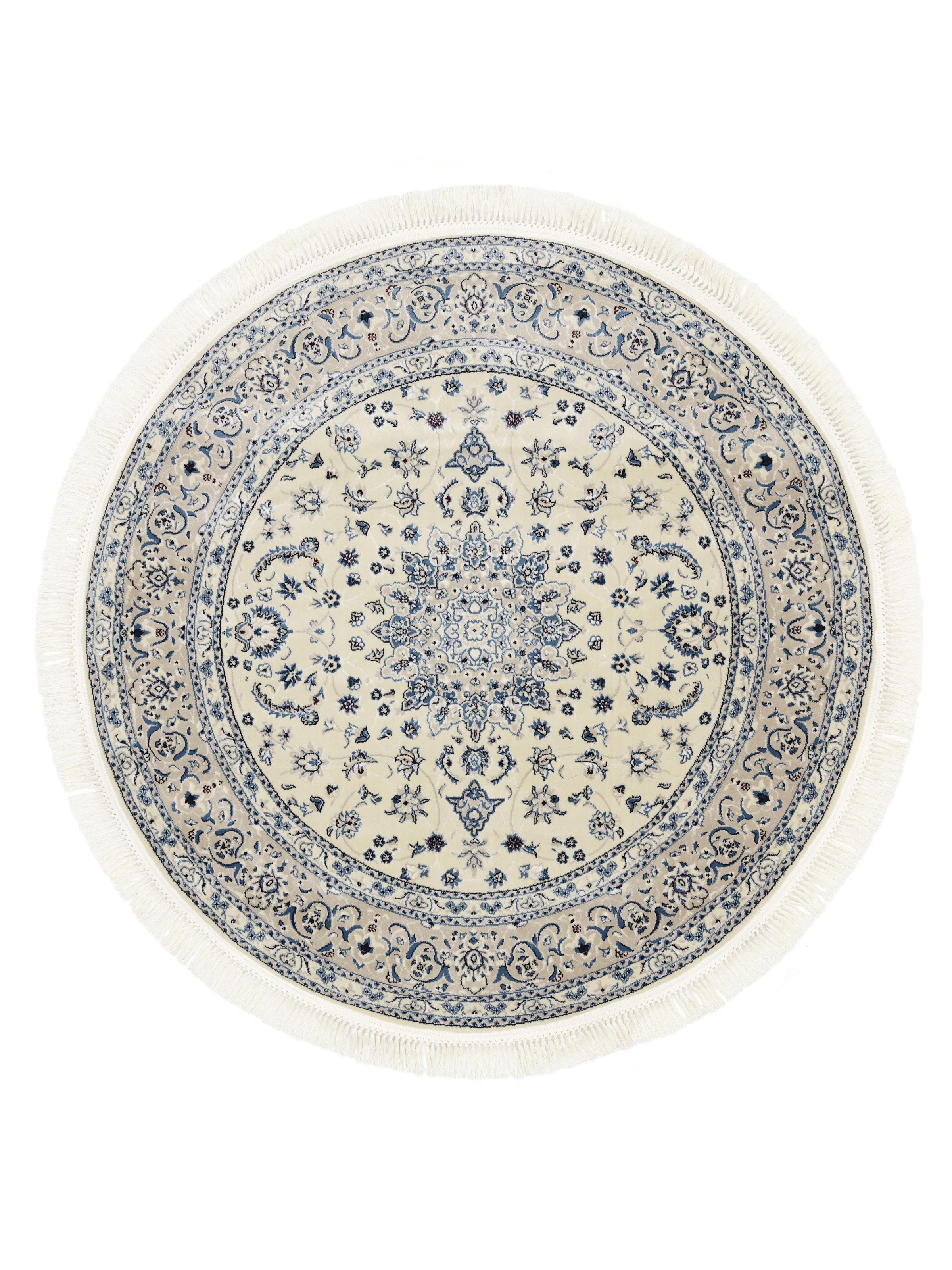 Rugvista core - Nain Emilia - Beige / Light Blue, Round Ø 150 cm Rug ...