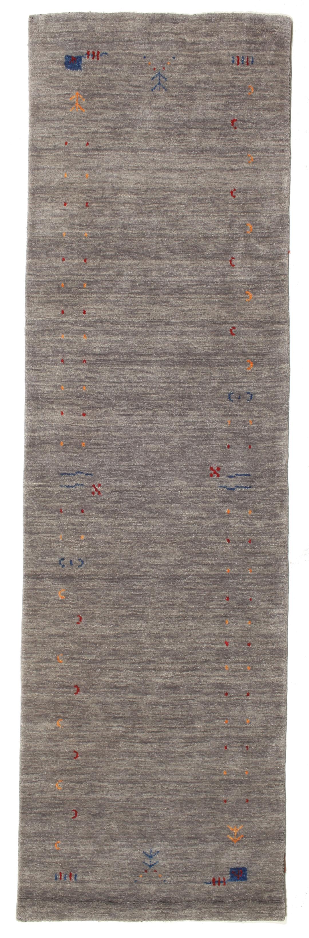 Rugvista premium - Gabbeh Loom Frame - Grå, Avlång 80 x 300 cm Ullmatta ...