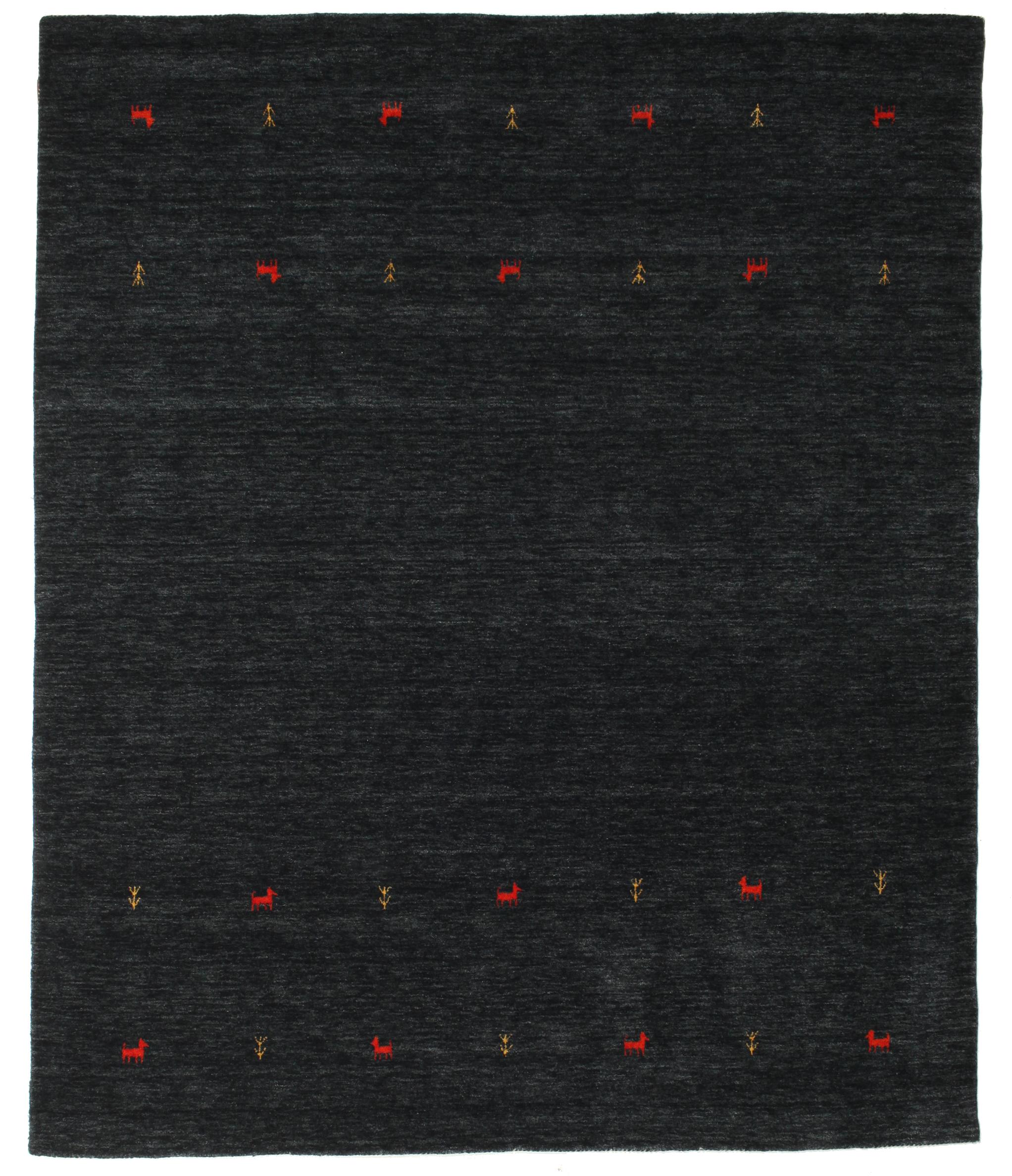 Rugvista premium - Gabbeh loom Two Lines - Black / Grey 240 x 290 cm ...