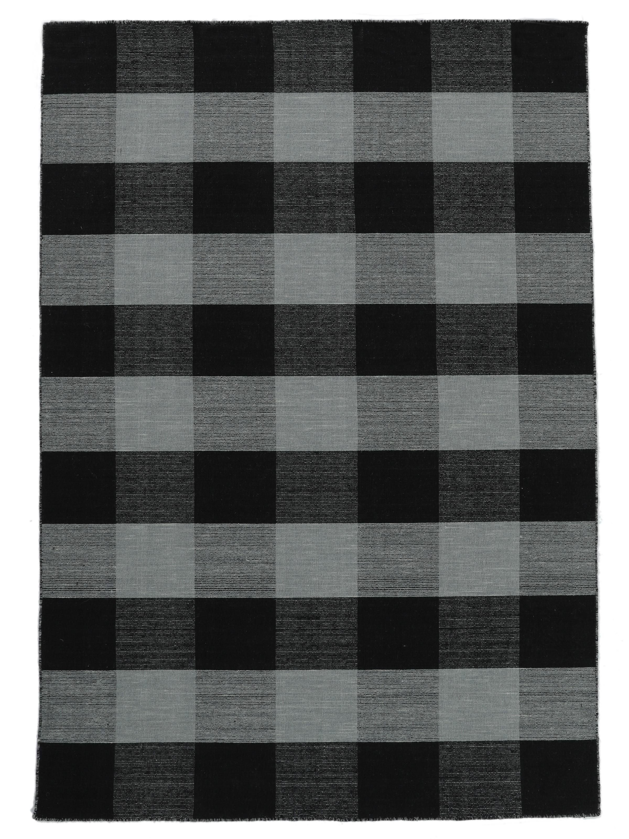 Rugvista core - Check Kilim - Black / Dark Grey 160 x 230 cm Rug - Rugvista