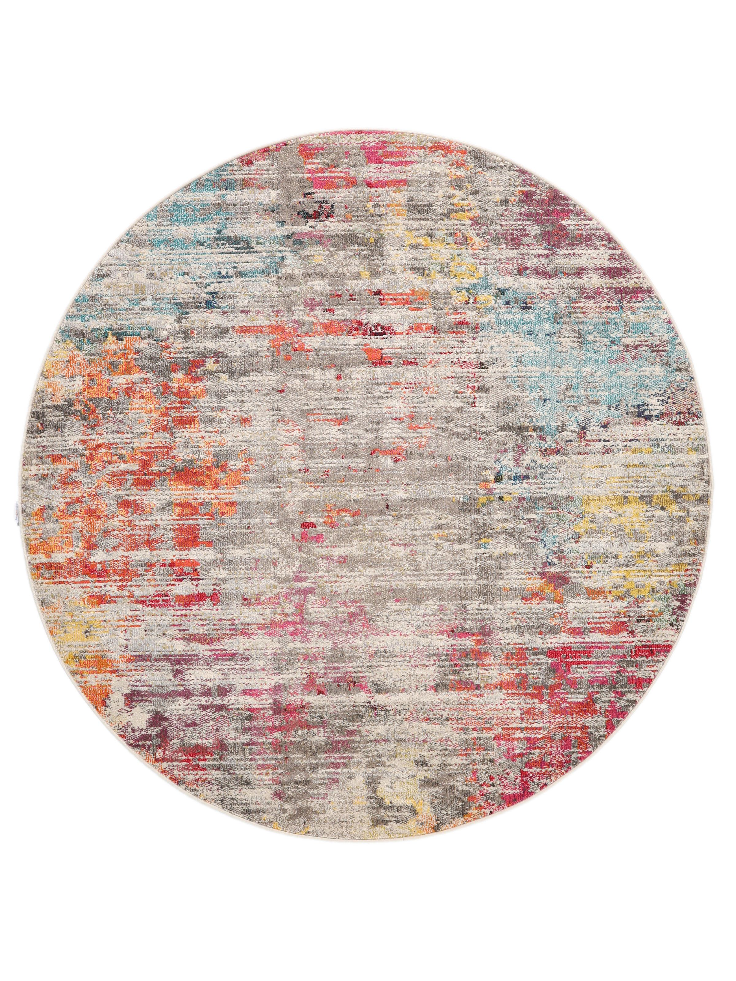Rugvista essential - Monet - Mehrfarbig, Rund Ø 200 cm Teppich - Rugvista