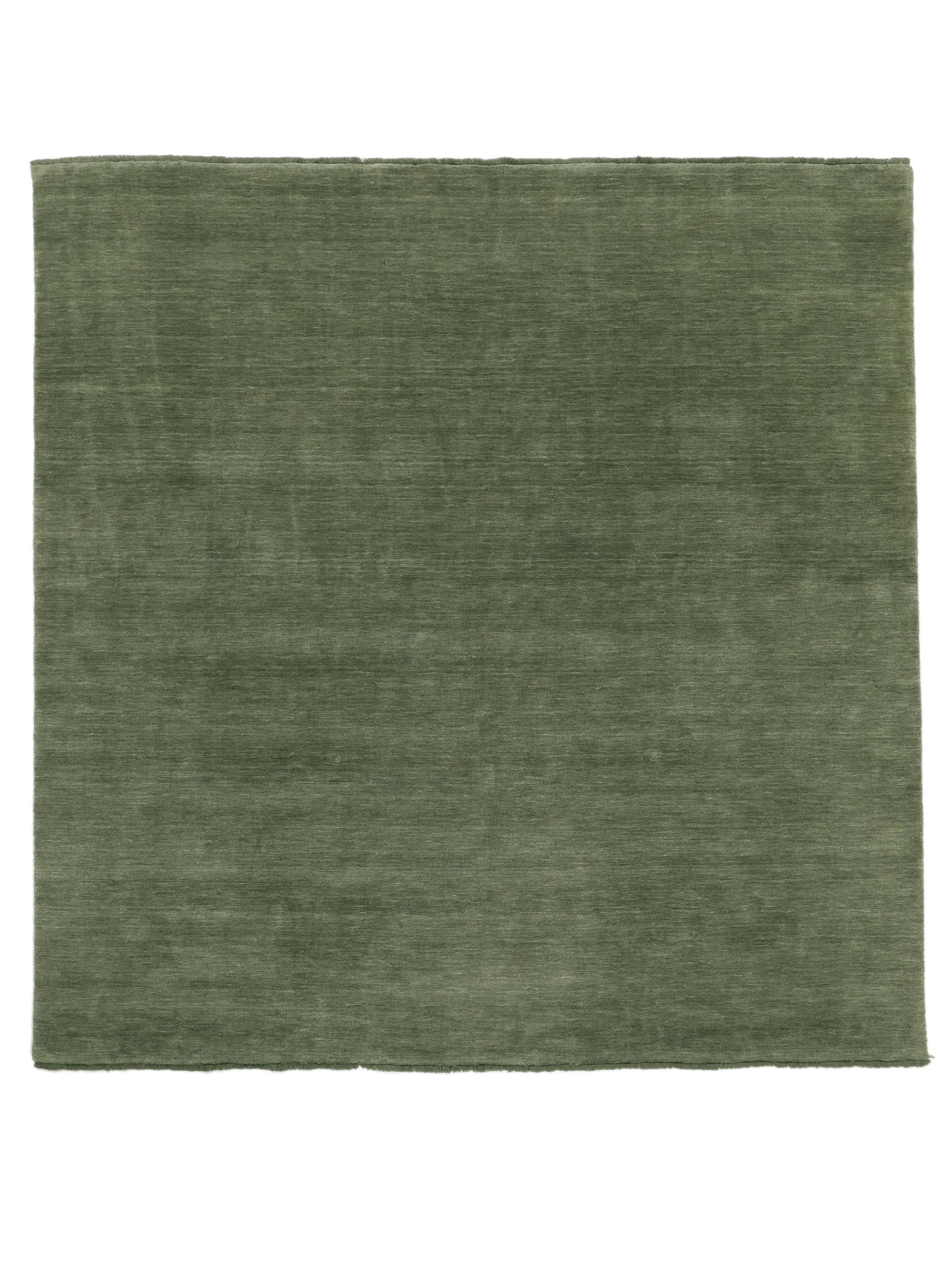 Rugvista premium - Handloom fringes - Vert Forêt 250 x 250 cm Tapis De ...