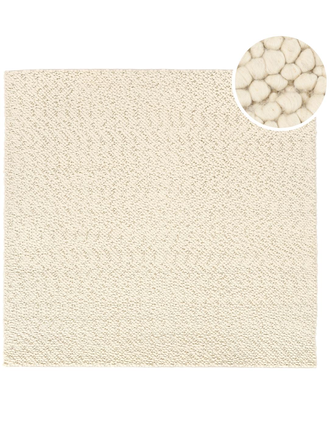 Rugvista premium - Bubbles - Cream White 250 x 250 cm Wool Rug - Rugvista