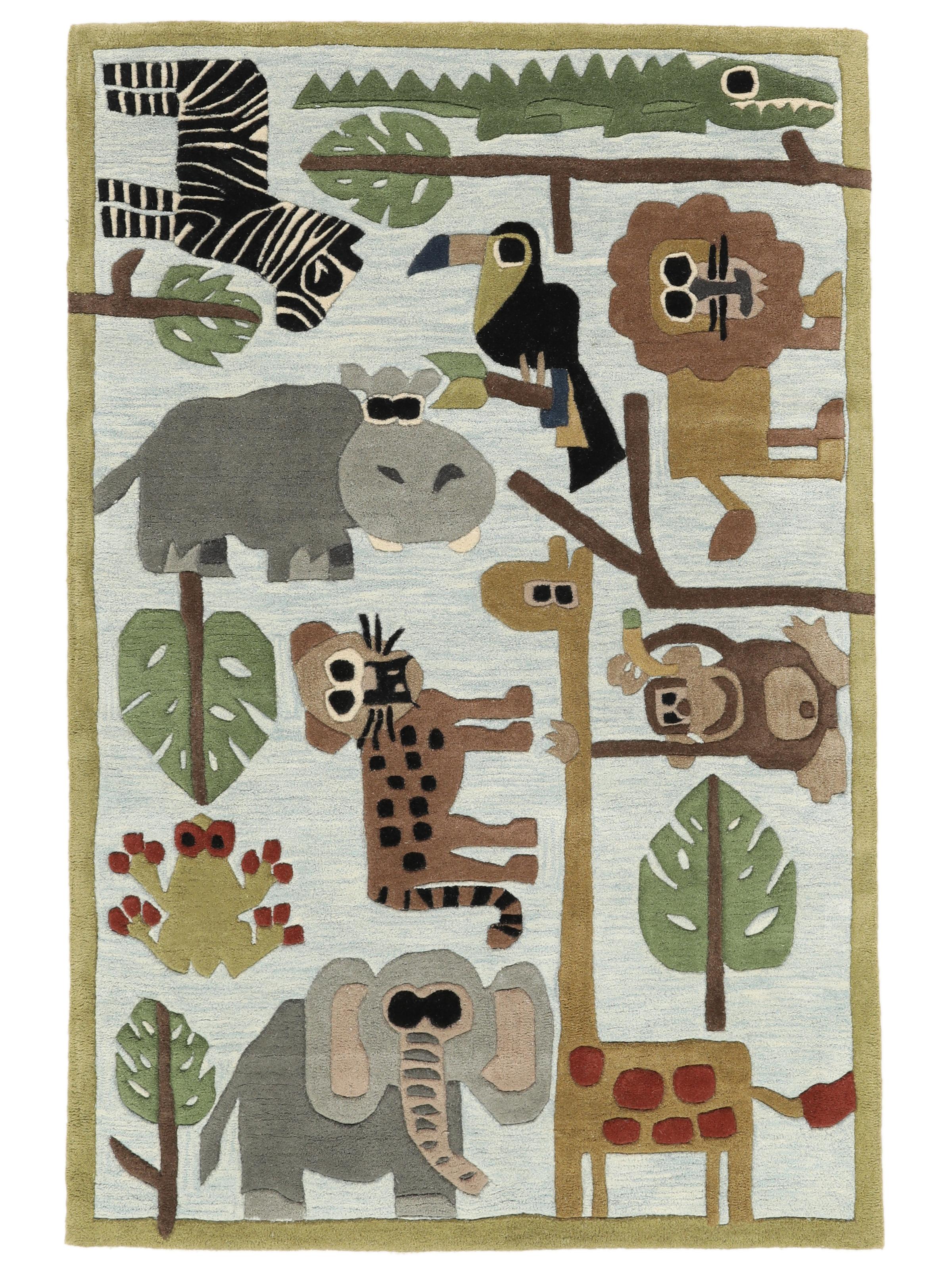 Rugvista premium - Zoo Handtufted - Light Blue 120 x 180 cm Wool Rug ...