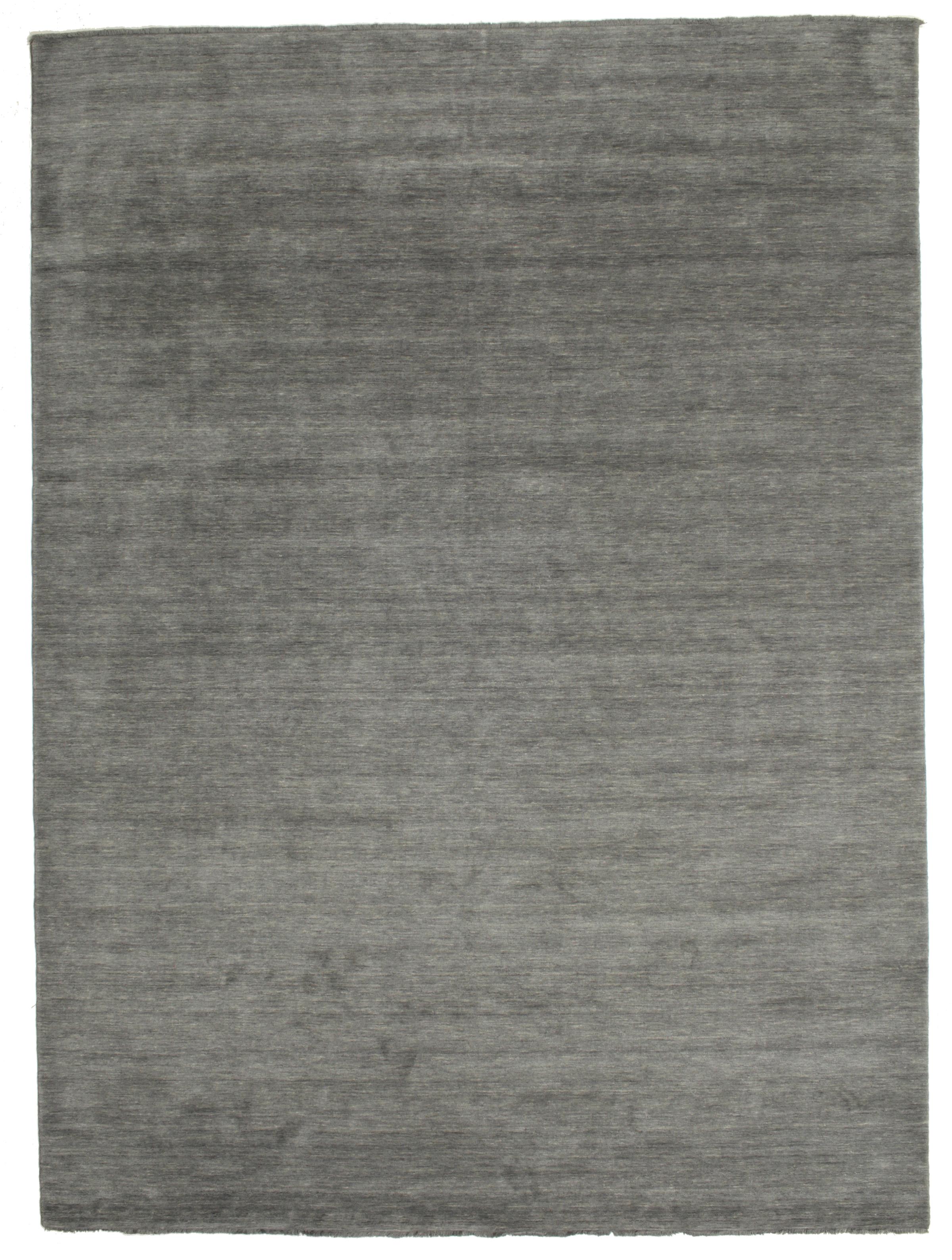 Rugvista premium - Handloom fringes - Dark Grey 400 x 500 cm Wool Rug ...
