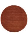 Rugvista premium - Handloom - Rust Red, Round Ø 100 cm Wool Rug - Rugvista