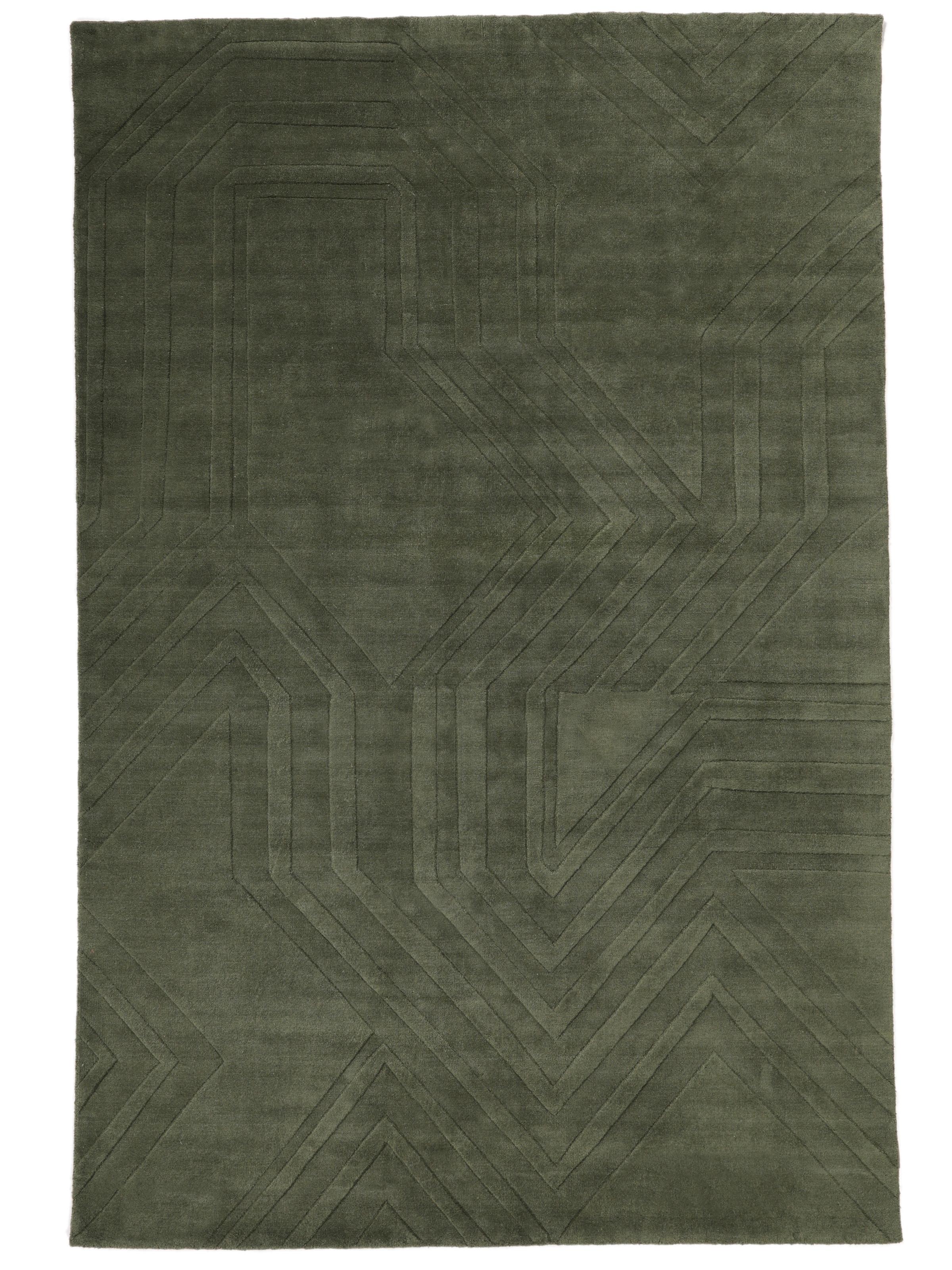 Rugvista core - Labyrinth - Forest Green 200 x 300 cm Wool Rug - Rugvista