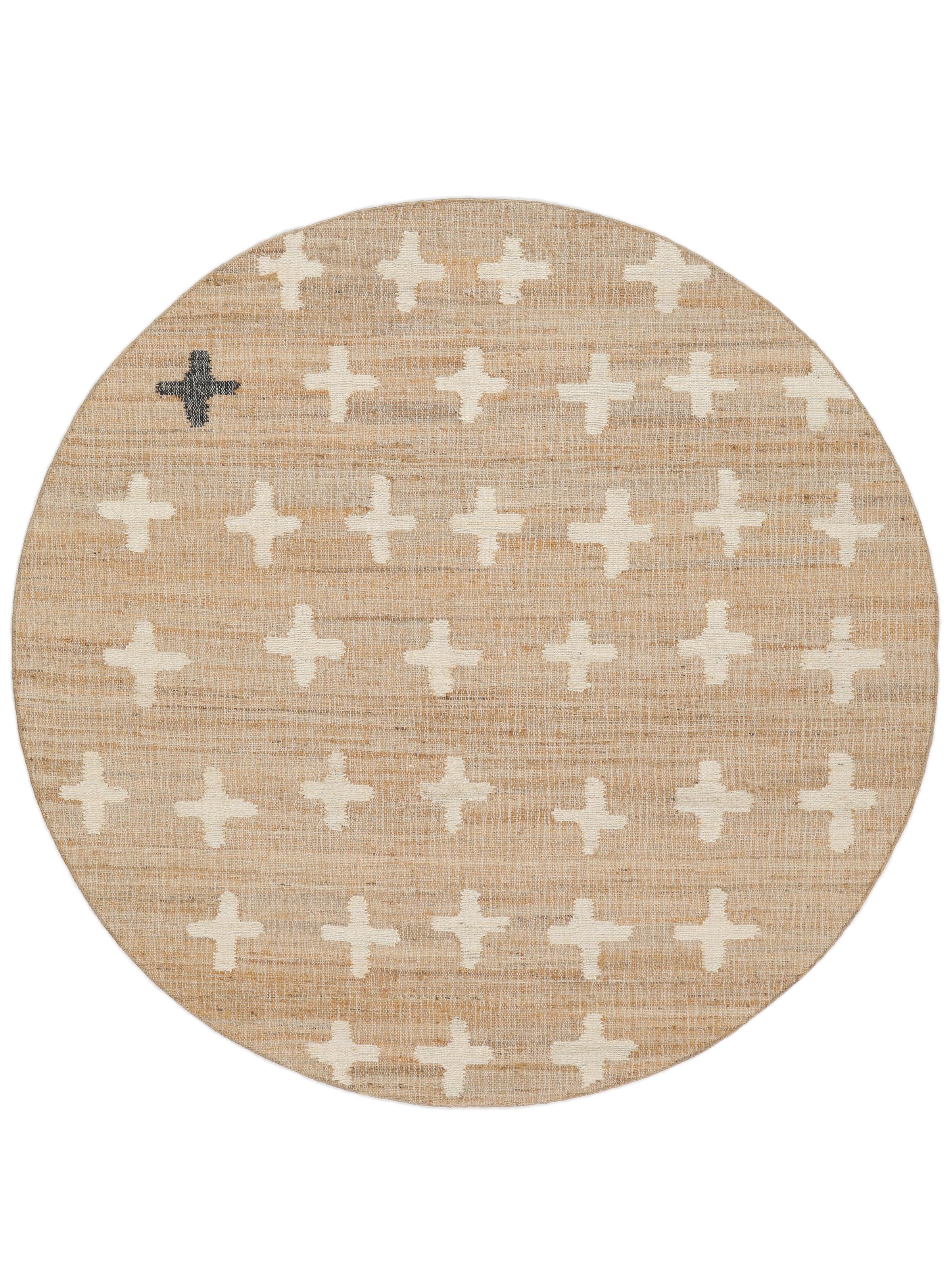 Rugvista core - Odd Cross Jute - ベージュ, ラウンド Ø 200 cm ジュートラグ - Rugvista