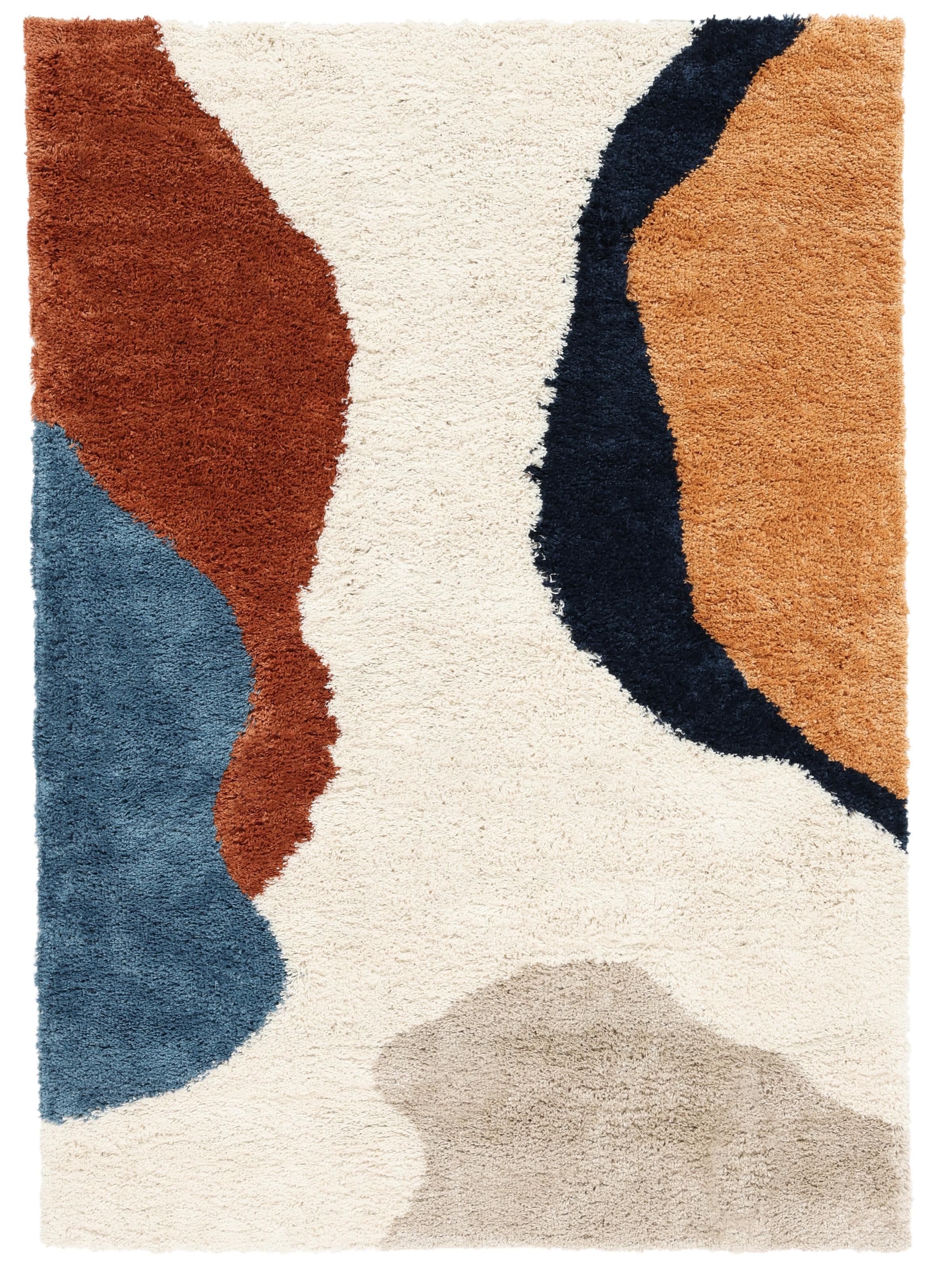 Rugvista essential - Clapton - Blå / Roströd 160 x 230 cm Matta - Rugvista
