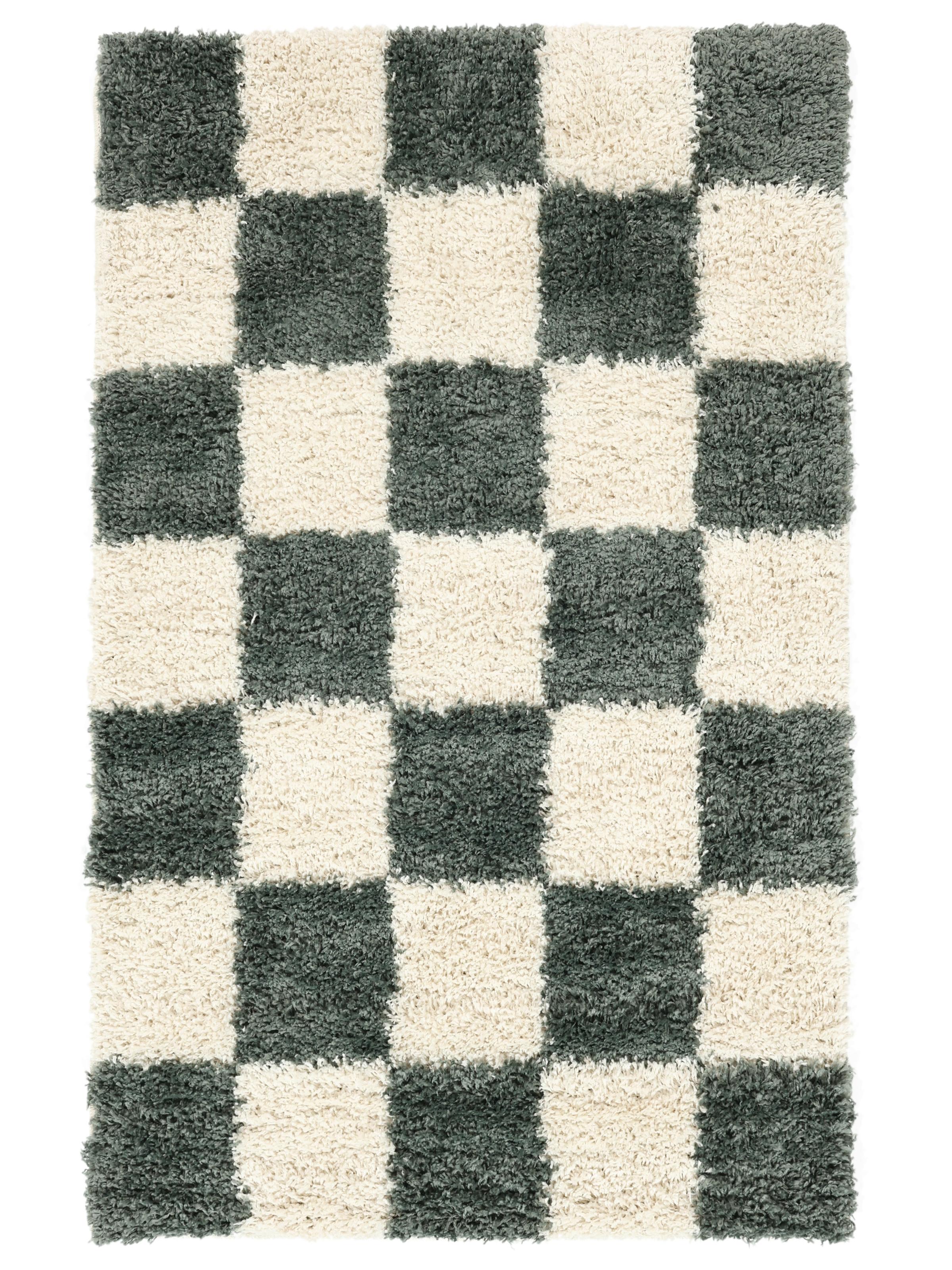Rugvista essential - Chessie - Grön / Off White 100 x 160 cm Matta ...