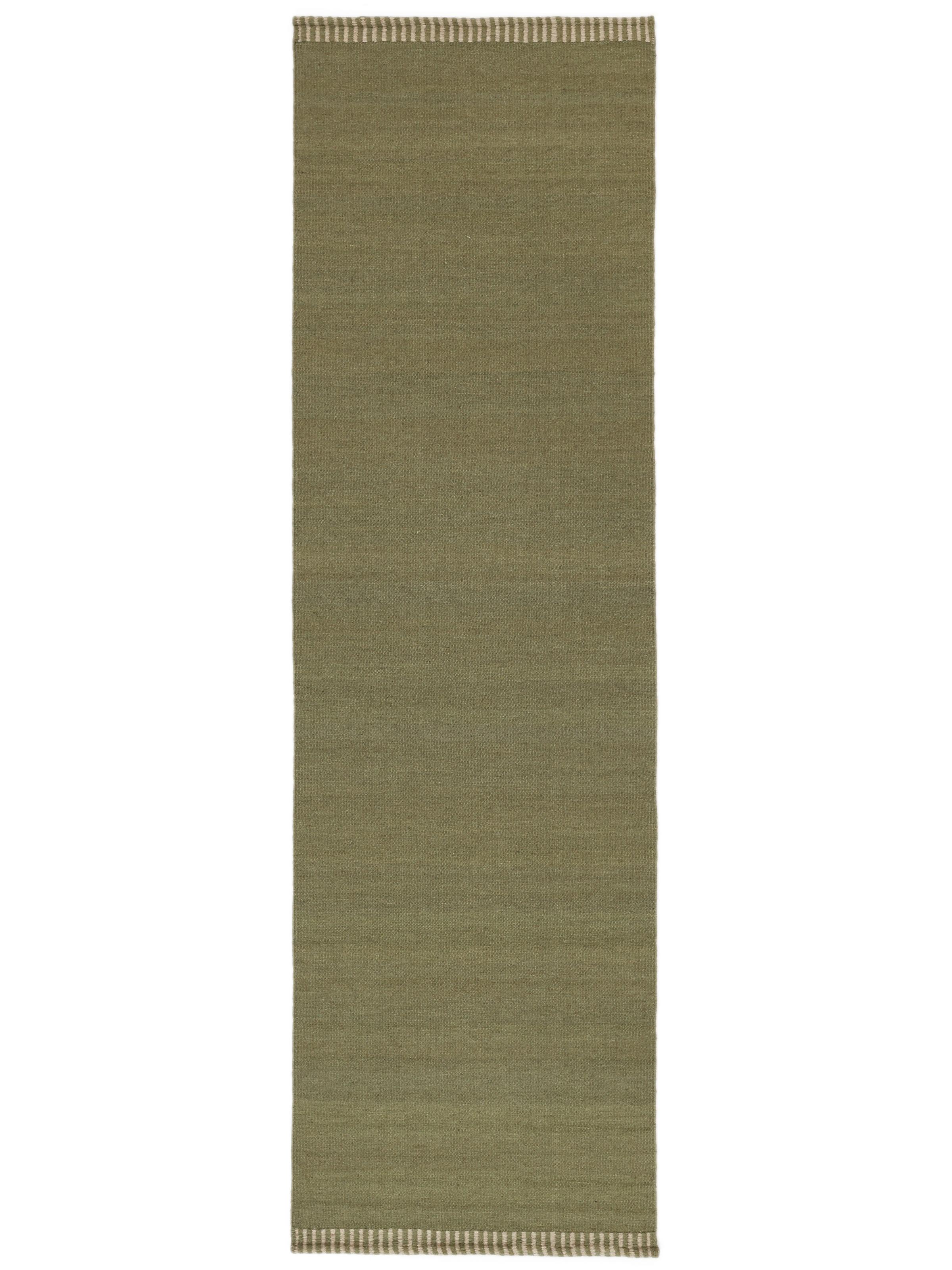 Rugvista core - Visby - Grön, Avlång 100 x 350 cm Ullmatta - Rugvista