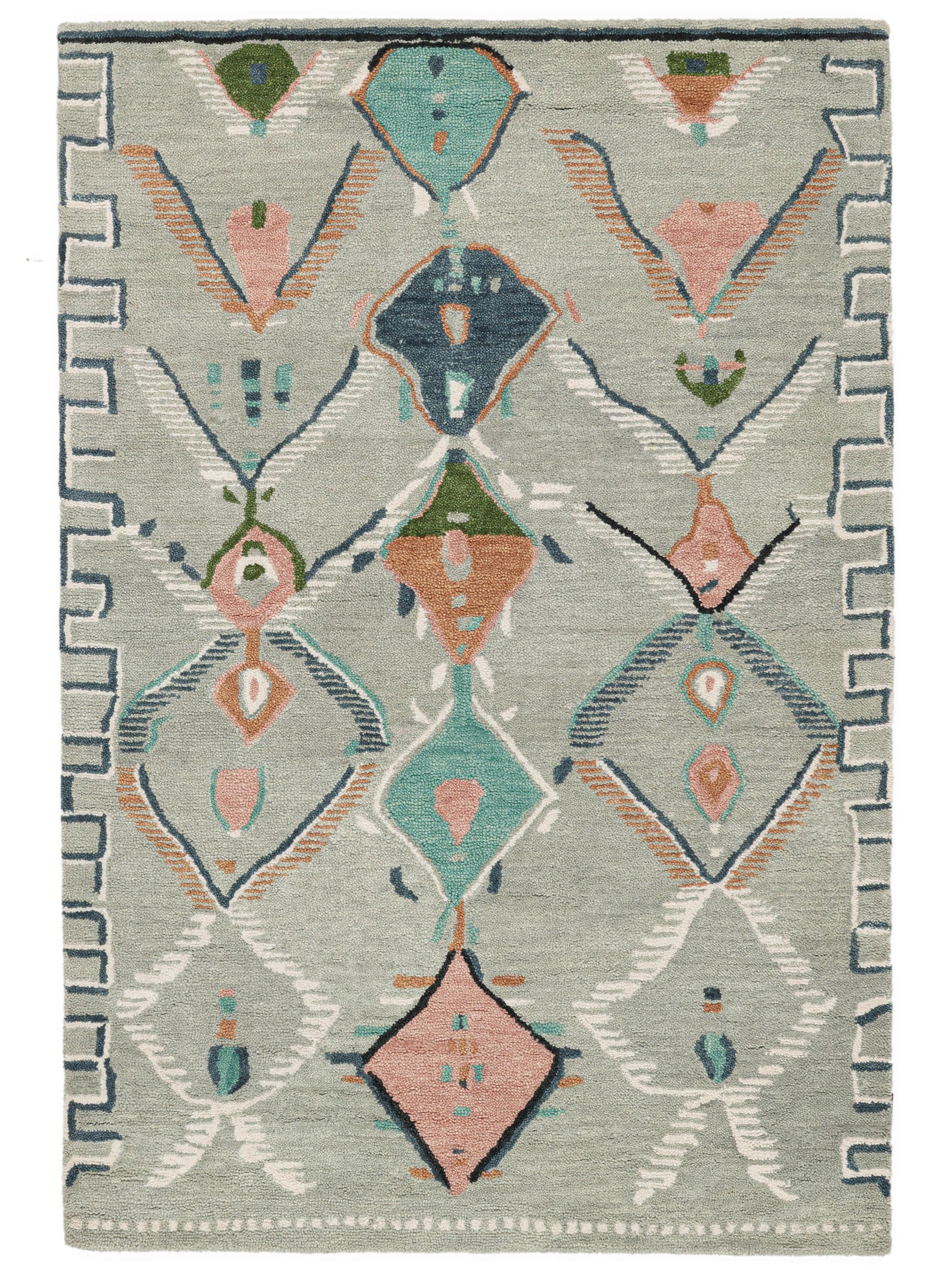 Rugvista premium - Sprinkle - Light Grey / Multicolor 140 x 200 cm Wool ...