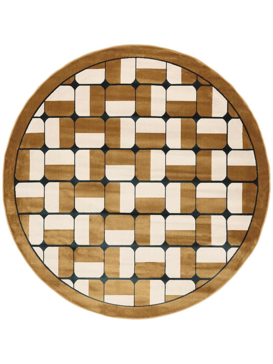 Rugvista core - Miriam - Mustard Yellow, Round Ø 200 cm Rug - Rugvista