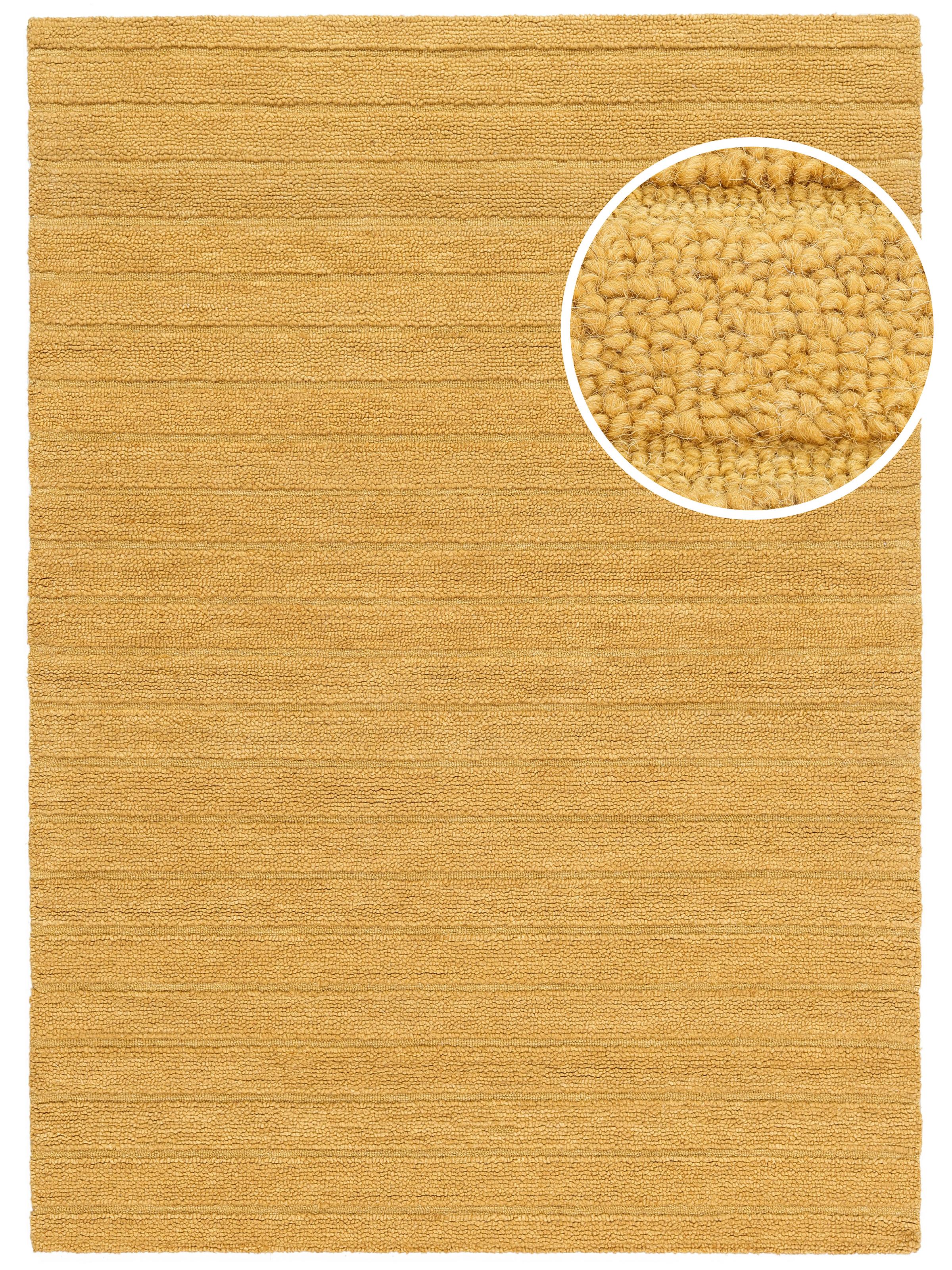 Rugvista core - Ribbone - Senfgelb 200 x 300 cm Wollteppich - Rugvista