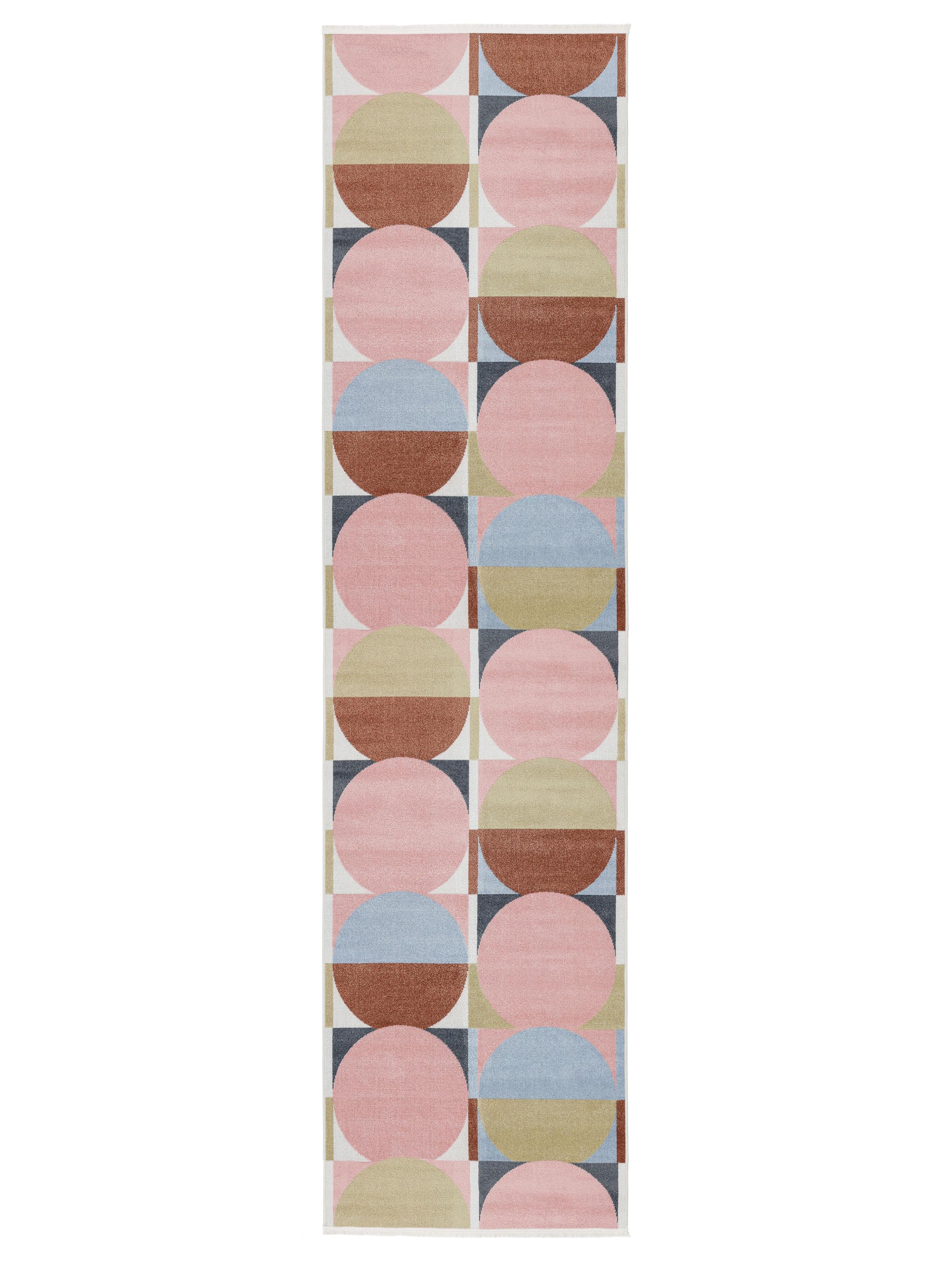 Rugvista essential - Jeff - Rosa / Blå, Avlång 80 x 300 cm Matta - Rugvista