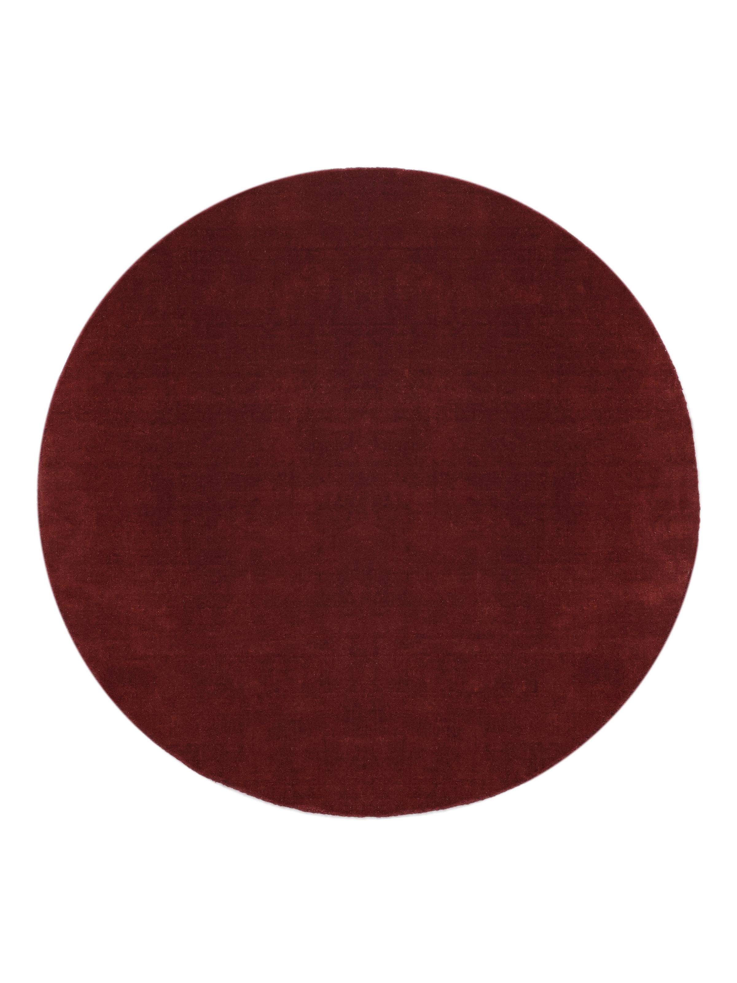 Rugvista premium - Handloom Premium - Dark Red, Round Ø 200 cm Wool Rug ...