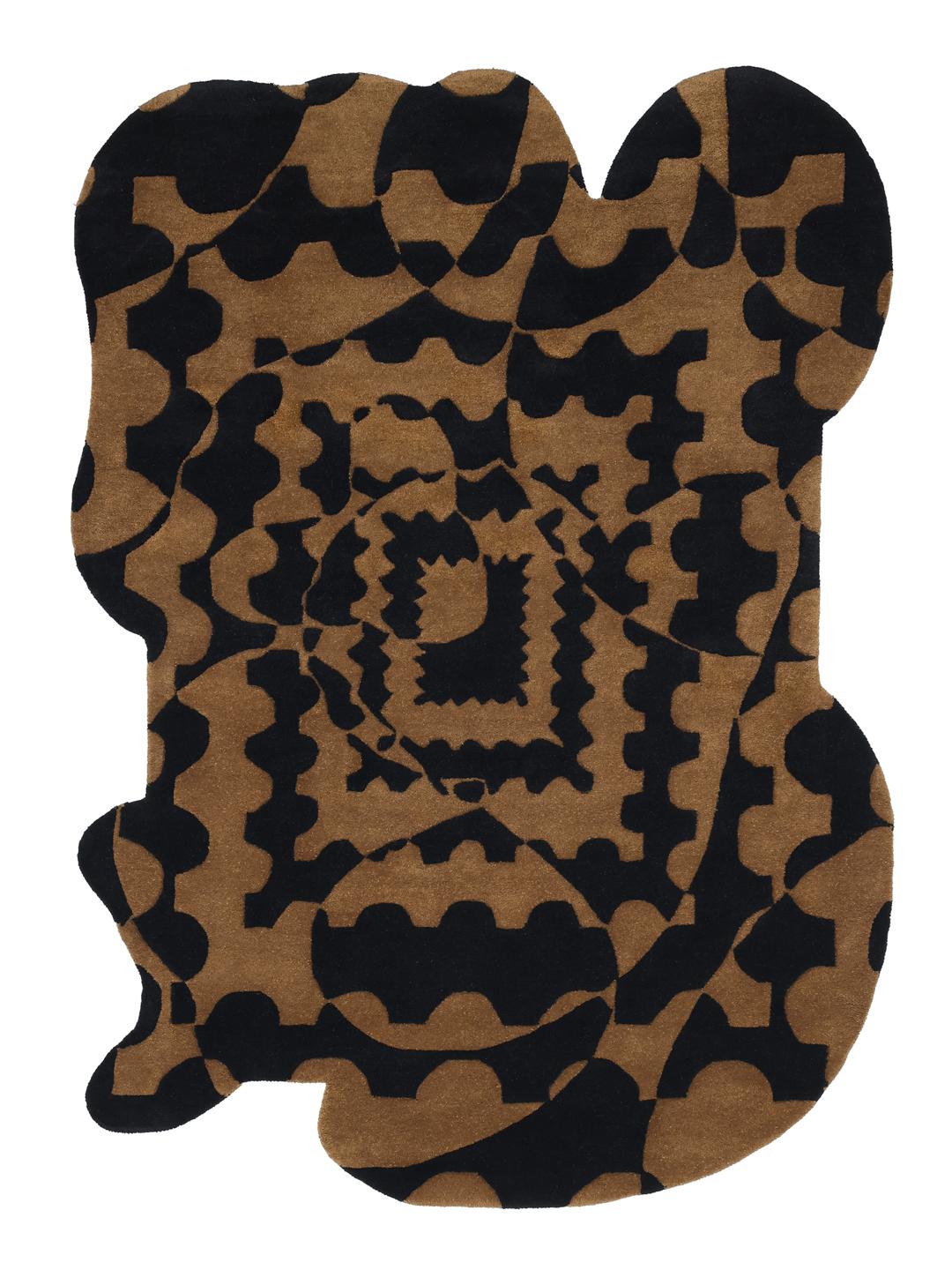 Rugvista premium - Rythm of the Maze - Czarny / Brunatny 160 x 230 cm ...