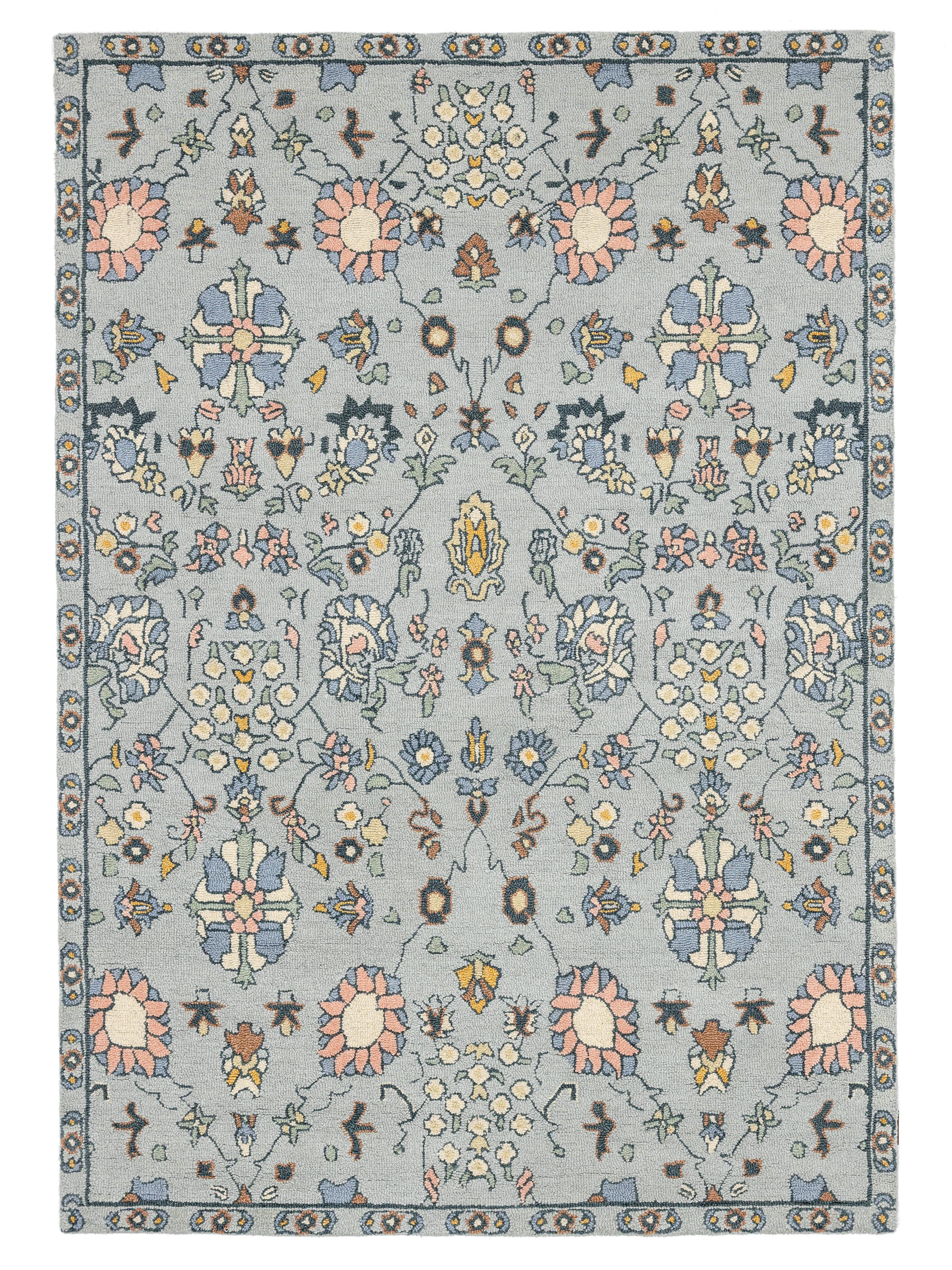 Rugvista premium - Vintage Poetry - Blue / Multicolor 250 x 350 cm Wool ...